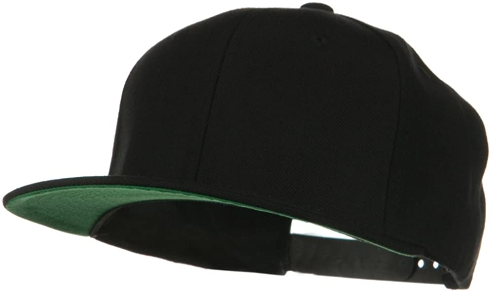 Custom Wool Nylon Snapback Hat with Metal Plate Blank Low Profile ...